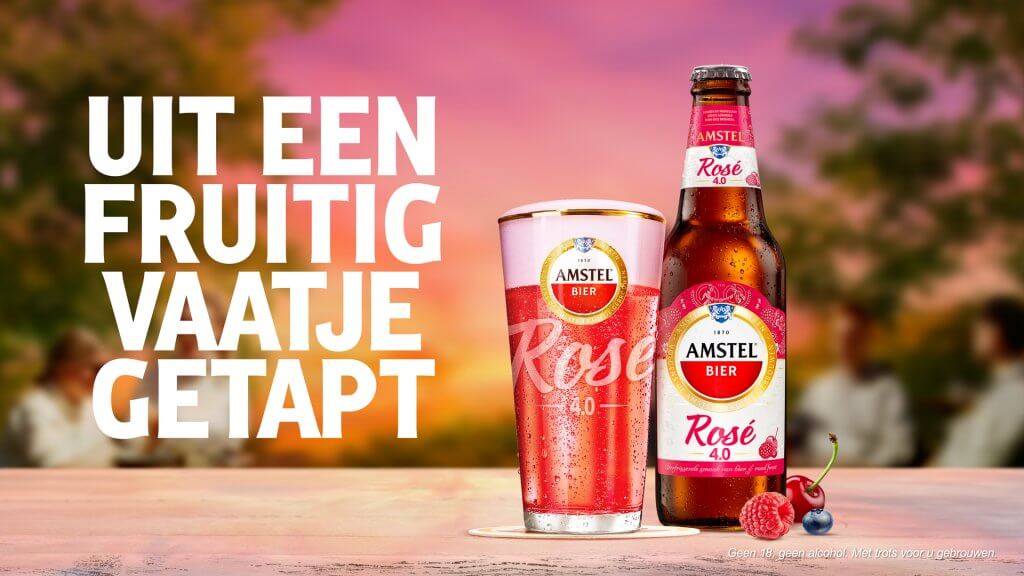 Amstel lanceert een nieuwe fruitige vriend: Amstel Rosé - Bier ...